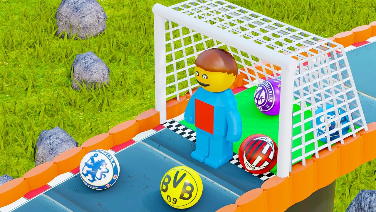 Football Clubs Marble Race Beat the Keeper - 32 Best Football Teams ...