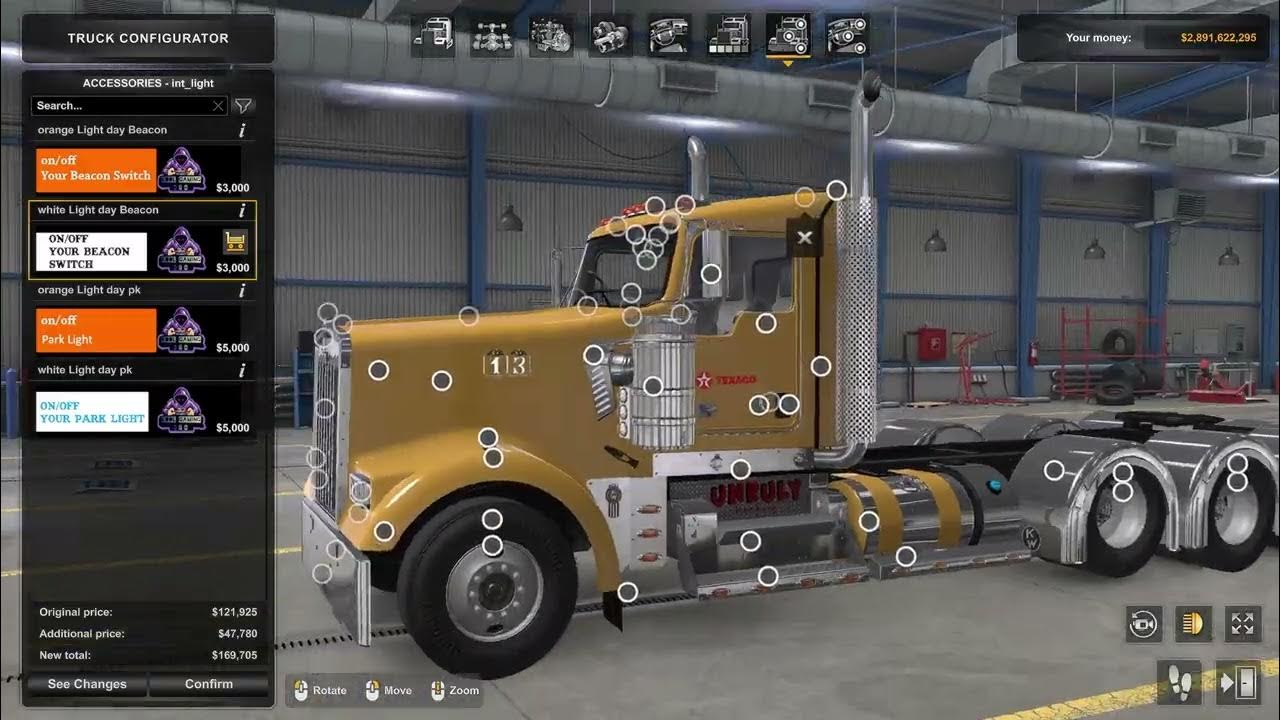 American Truck Simulator - Update - Kenworth w900 Interior Addons (with cam) - YouTube