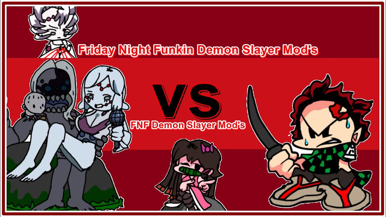 프라이데이 나이트펌킨 귀멸의 칼날 모드 /Friday Night Funkin Demon Slayer Mod's Full Week ...