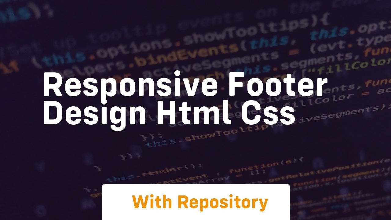 Responsive footer design html css - YouTube