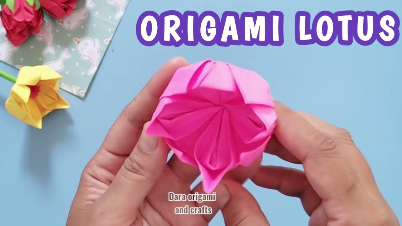 Origami bunga |Origami flower |origami lotus flower very easy ...
