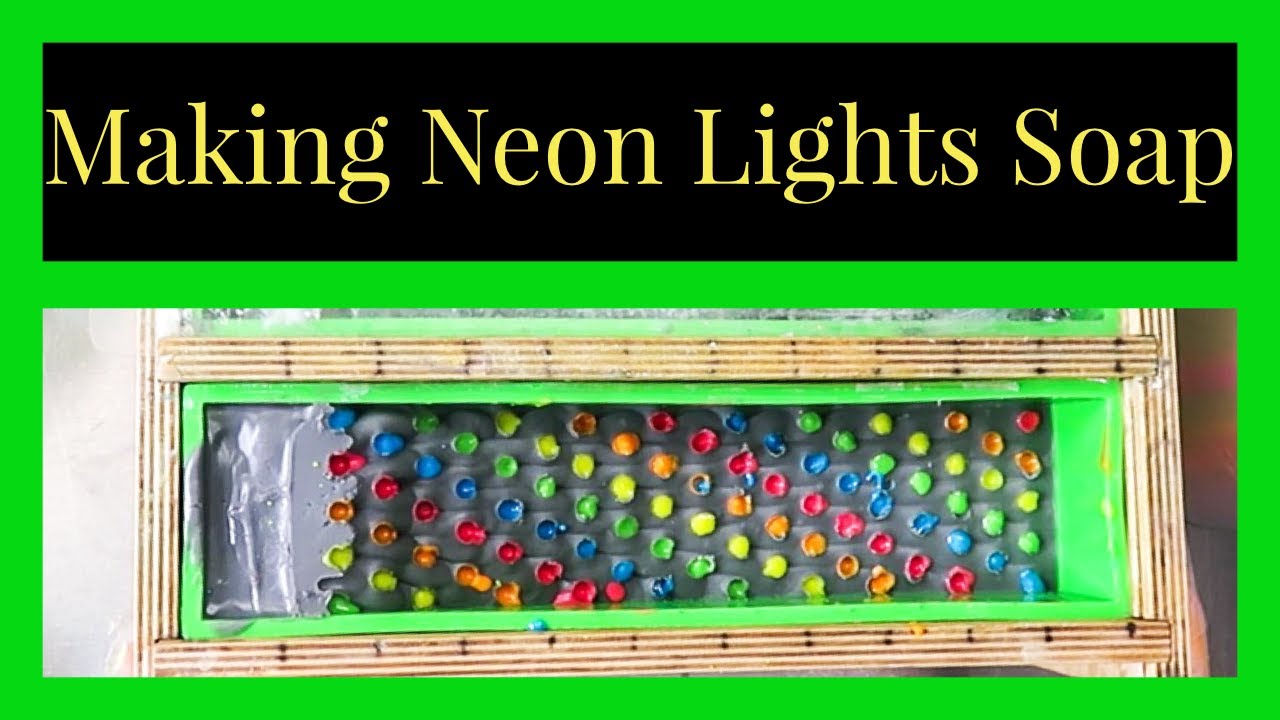 Making Neon Lights Soap ( April 2021 Soap Challenge Club) Short version ...