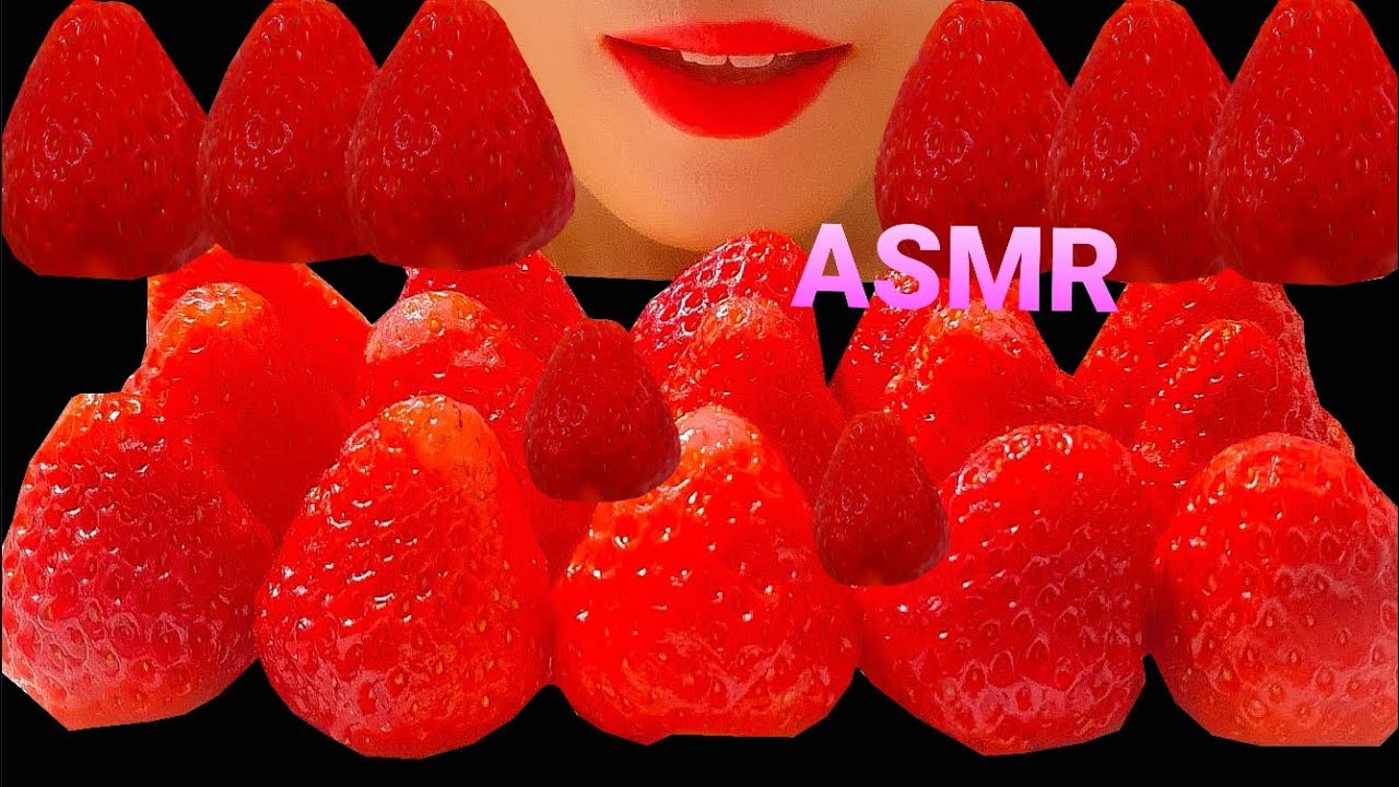ASMR*새콤달콤한 딸기만 듬뿍먹자용*Sweet and sour strawberry mukbang - YouTube