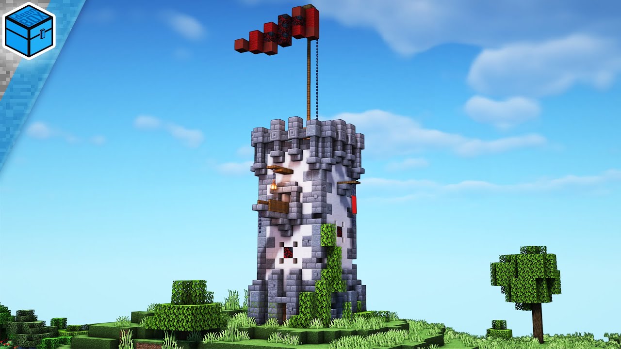 Minecraft Turm bauen 🏰 Minecraft Wachturm bauen deutsch - YouTube