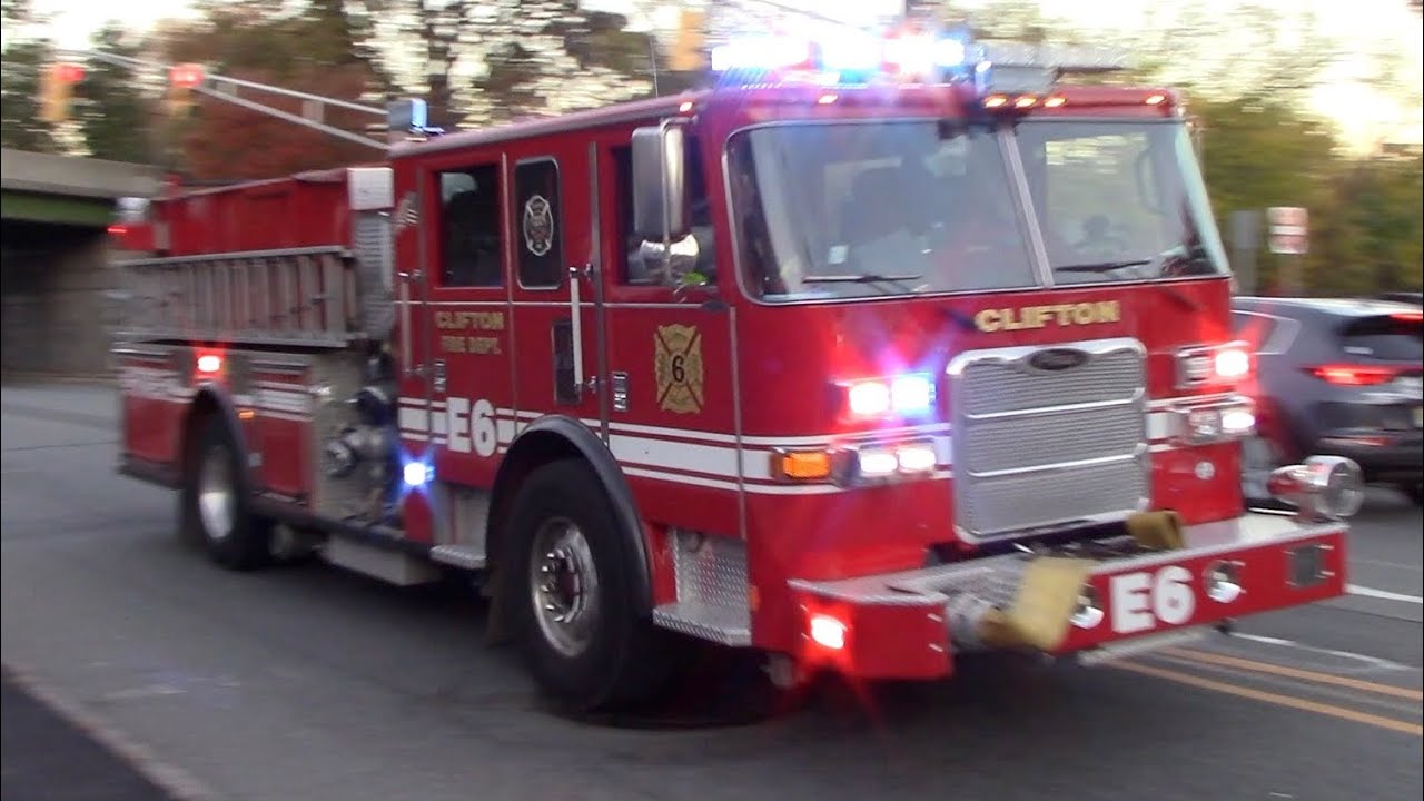 Clifton Fire Department Engine 6 Responding 11-5-21 - YouTube