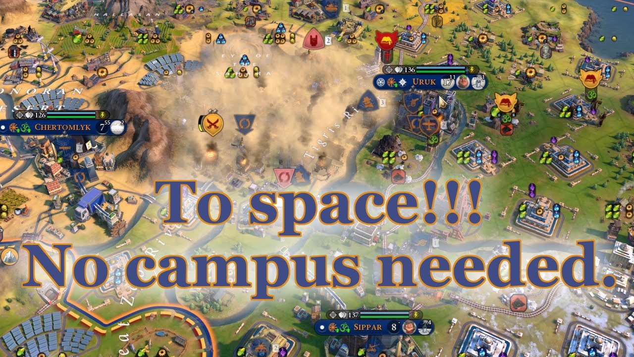 To space! No campus needed. Civ 6 deity Sumeria - Part 6, Finale - YouTube
