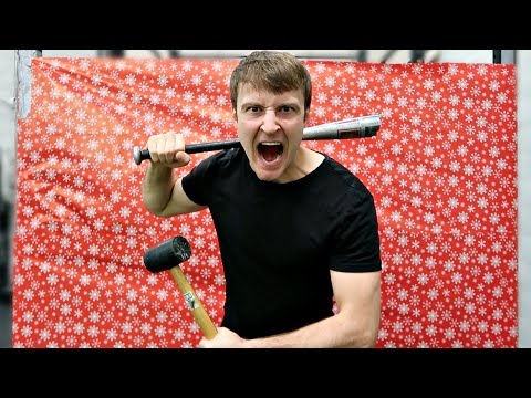 100 LAYERS OF CHRISTMAS WRAPPING PAPER (DANGER ALERT) UNBREAKABLE WALL ...