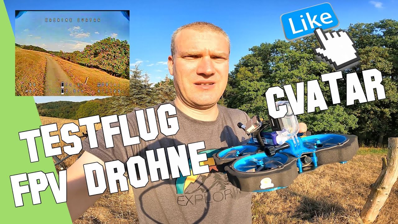 Testflug FPV Drohne Eachine Cvatar - funktioniert alles ...