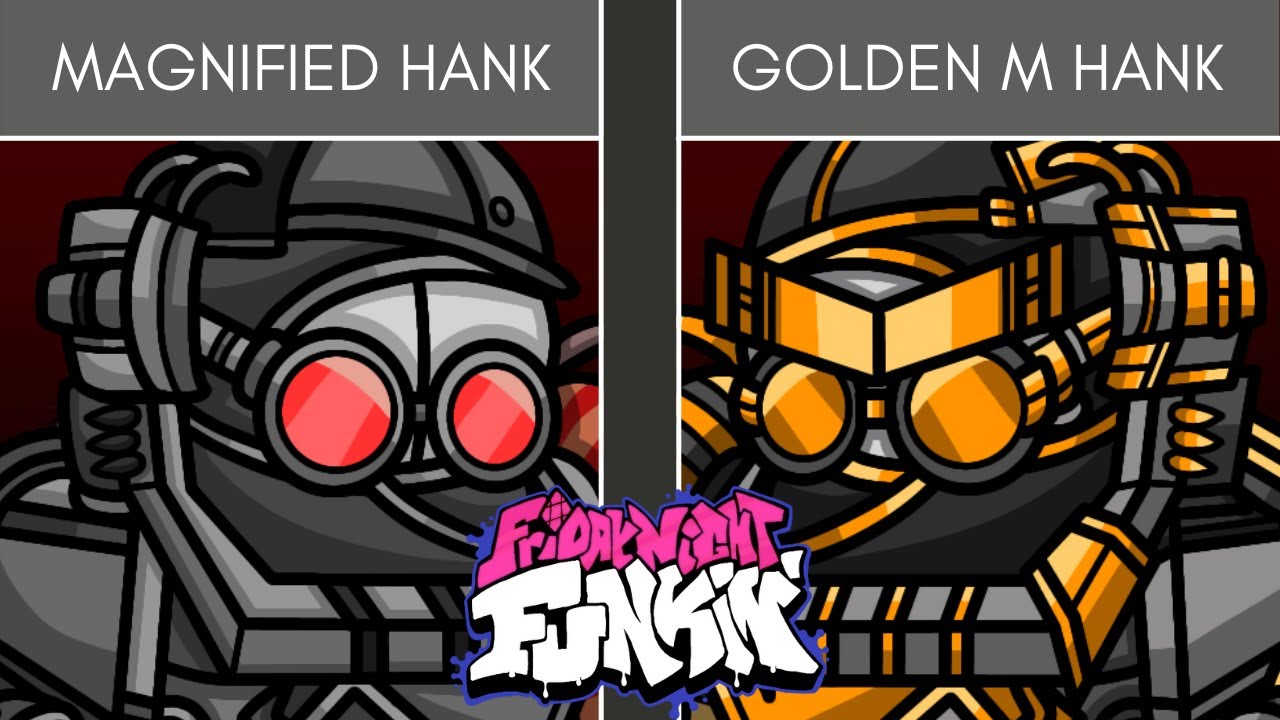 Golden Magnified Hank J - Friday Night Funkin Mod Fanart - YouTube