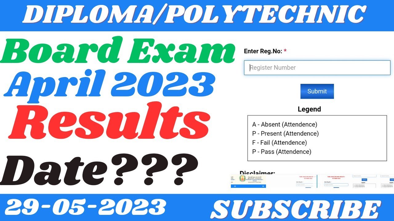 DOTE BREAKING NEWS | TAMILNADU DIPLOMA RESULTS APRIL 2023 DATE EXPECTED ...