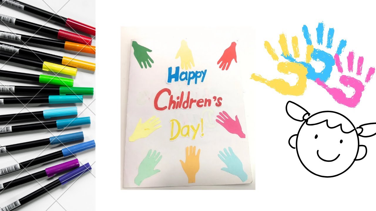 how to make Children's day card | easy children's day card | handmade ...