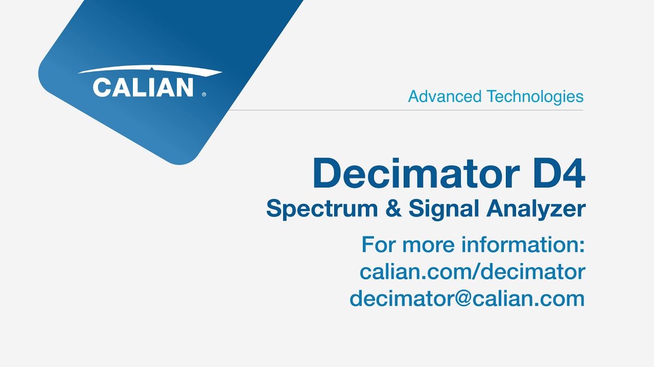 Decimator D4 RF Spectrum & Signal Analyzer - YouTube