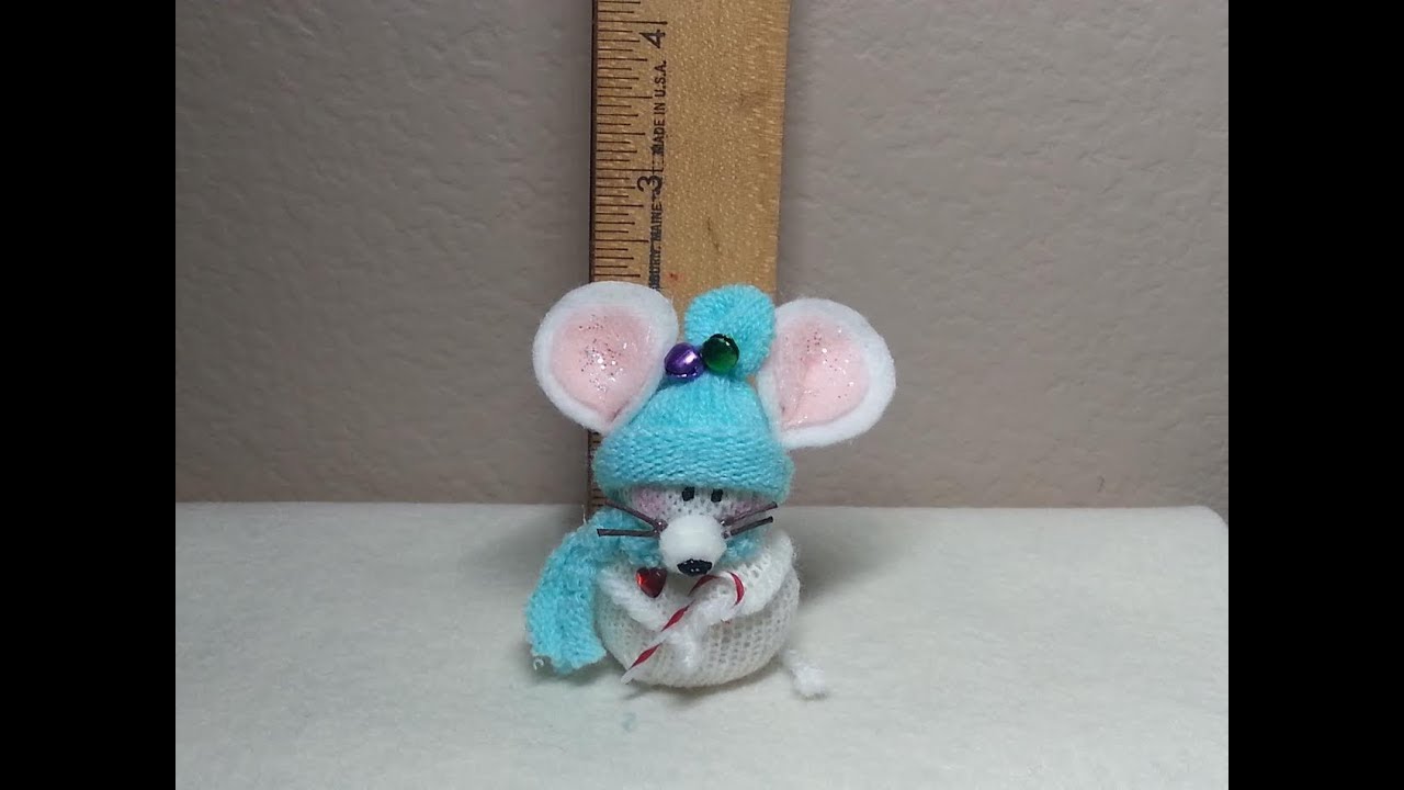 DIY~ Adorable No-Sew Miniature Mouse Made W/ Stretchy Glove Finger ...