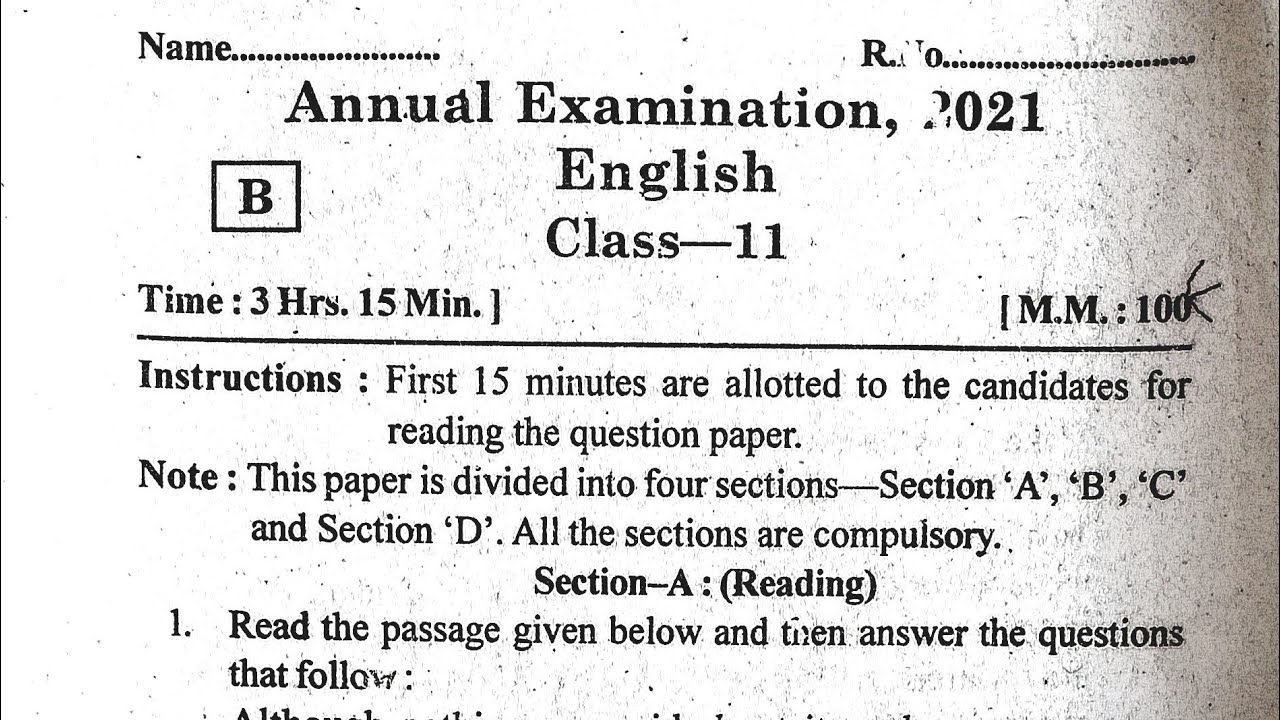 English Class 11 Half Yearly Paper 2023 2023 For english-class-11-half-yearly-paper-2023-2023-for