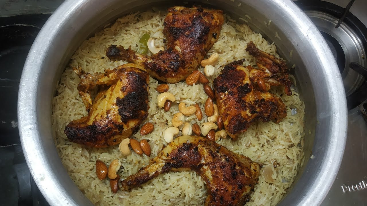 Chicken Mandi Rice| Arabian Food| Grilled chicken mandi rice ...