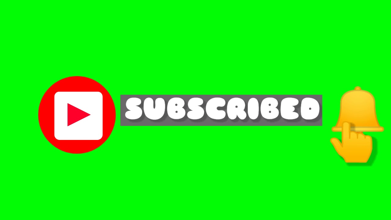 Green Screen subscribe intro button for nocopyright use - YouTube