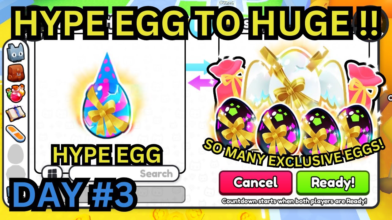 HYPE EGG HUGE (Day #3) 🎉SO MANY EXCLUSIVE EGGS!🎉 (Pet Simulator 99 ...