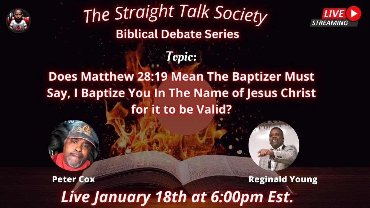 STS Biblical Debate Series Episode 5: Peter Cox VS. Reginald Young, Can ...