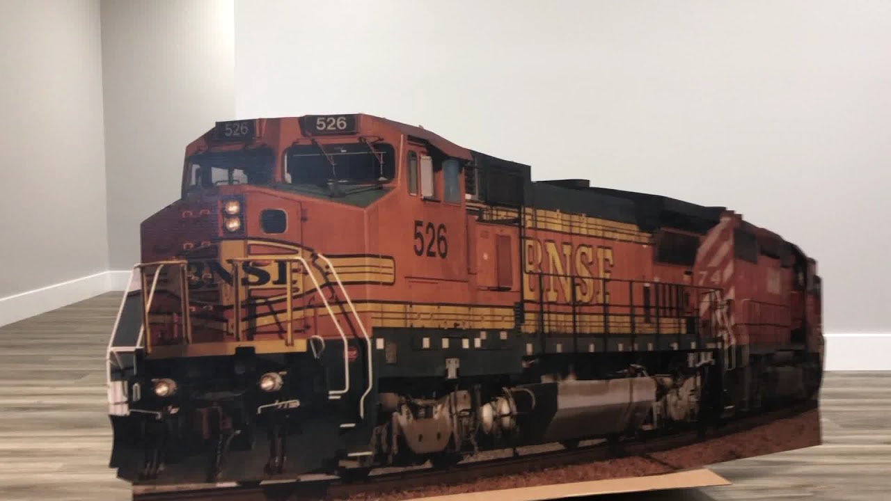 BNSF 526 Train Cardboard Cutout - YouTube