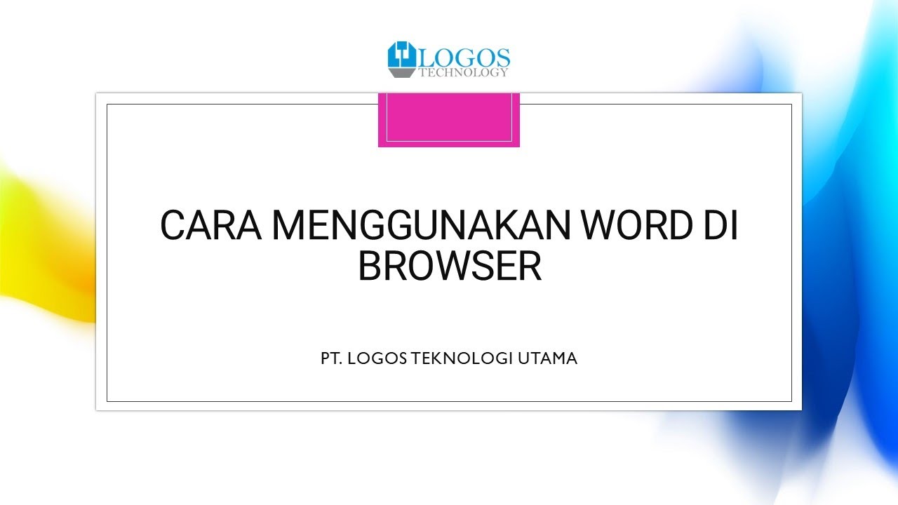 Cara Menggunakan Word di Browser - YouTube