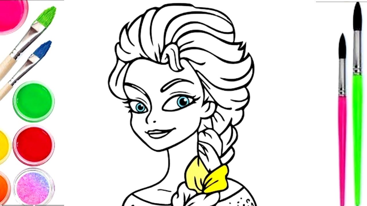 Elsa ️ from Frozen Drawing and Coloring for kids| How to draw Elsa| Fun ...