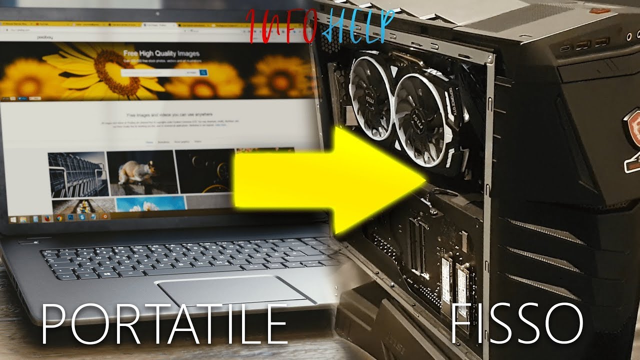 Come trasformare un pc portatile in un fisso - YouTube