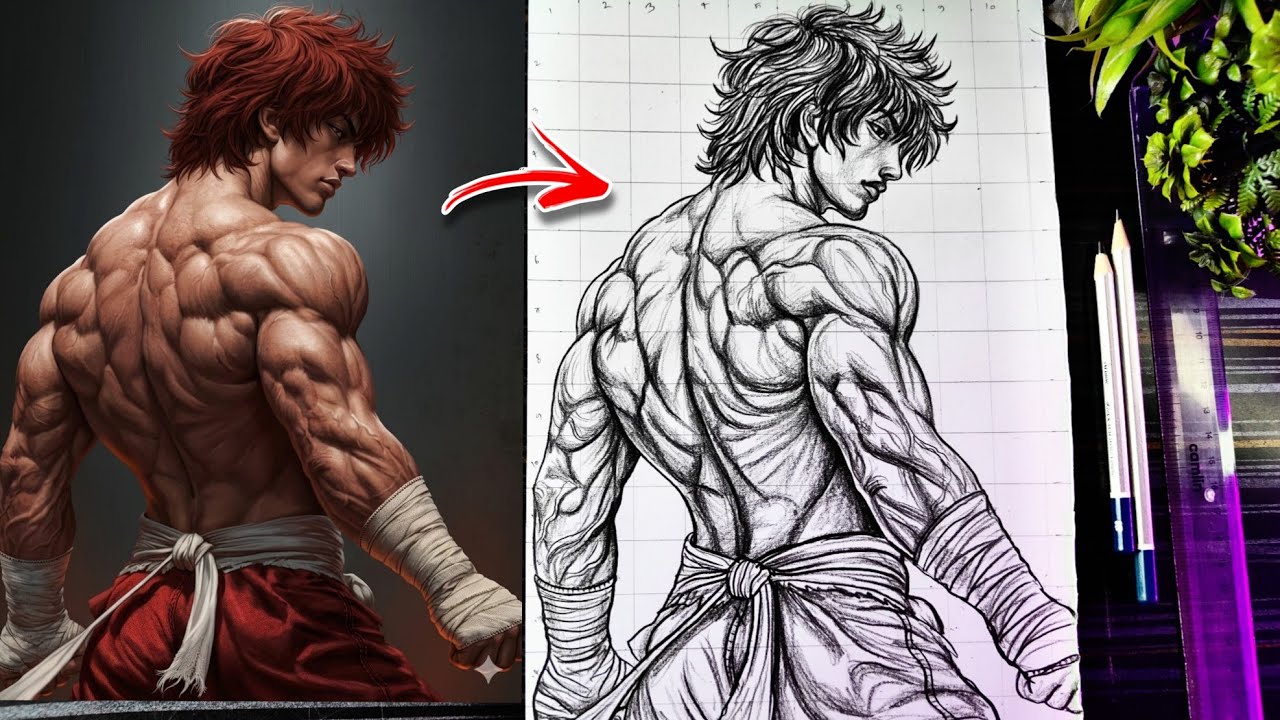 How To Draw Baki Hanma Full Body 🔥 | Baki Anime Drawing | Anime Drawing ...