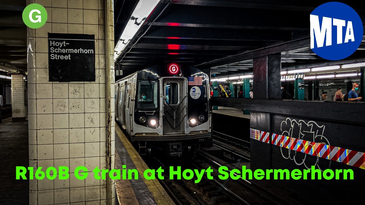 MTA Rare: R160B-1 on the G train at Hoyt St - YouTube