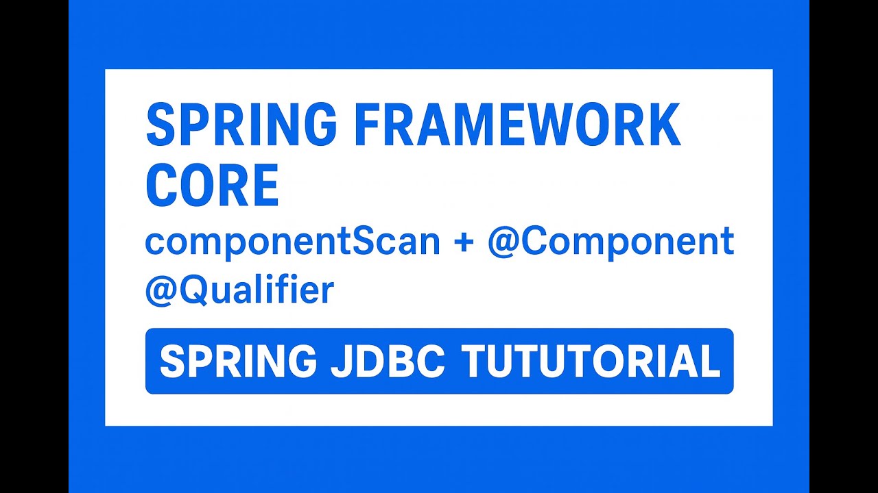 Lecture 4 :Spring Framework Tutorial: Mastering @ComponentScan ...