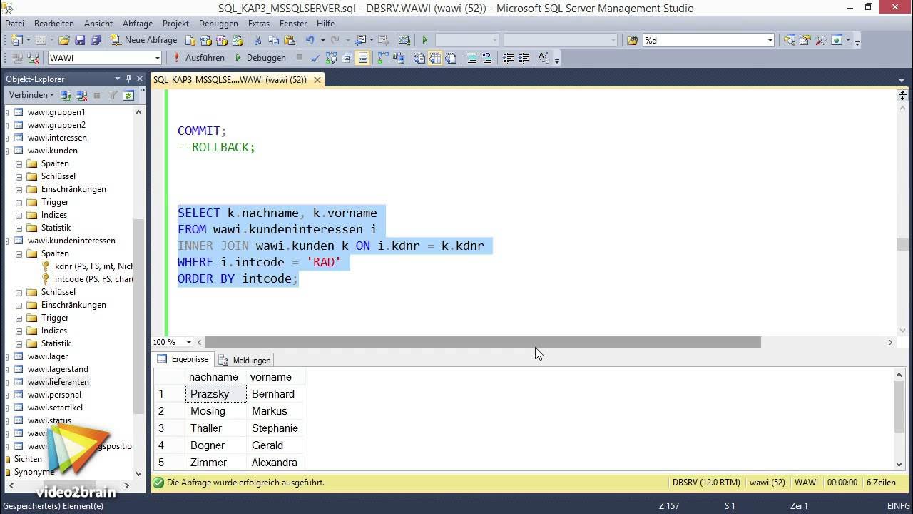 SQL lernen und anwenden – Workshop Tutorial: Beispiel 4: Einfügen mit ...