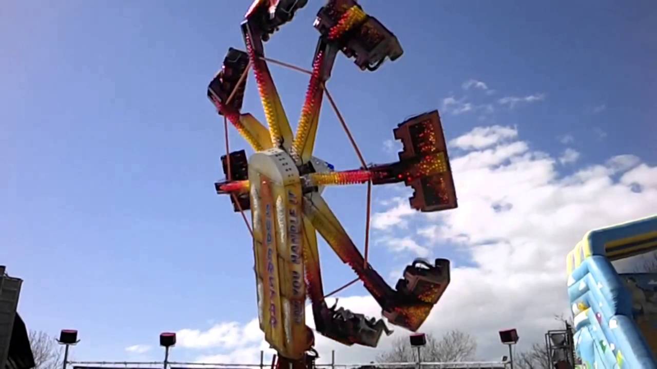 Great Fun on the Superstar Ride at Coney Beach Porthcawl South Wales ...