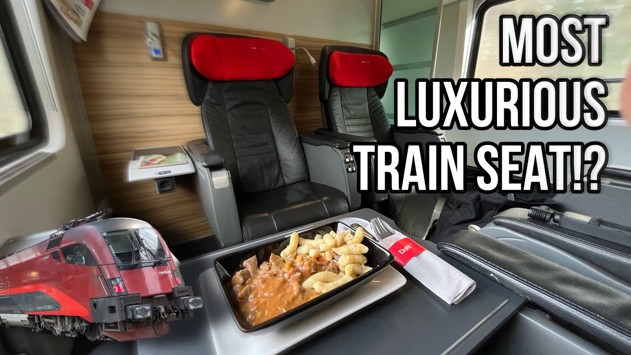 The MOST LUXURIOUS train seat?! | ÖBB Railjet BUSINESS CLASS ...
