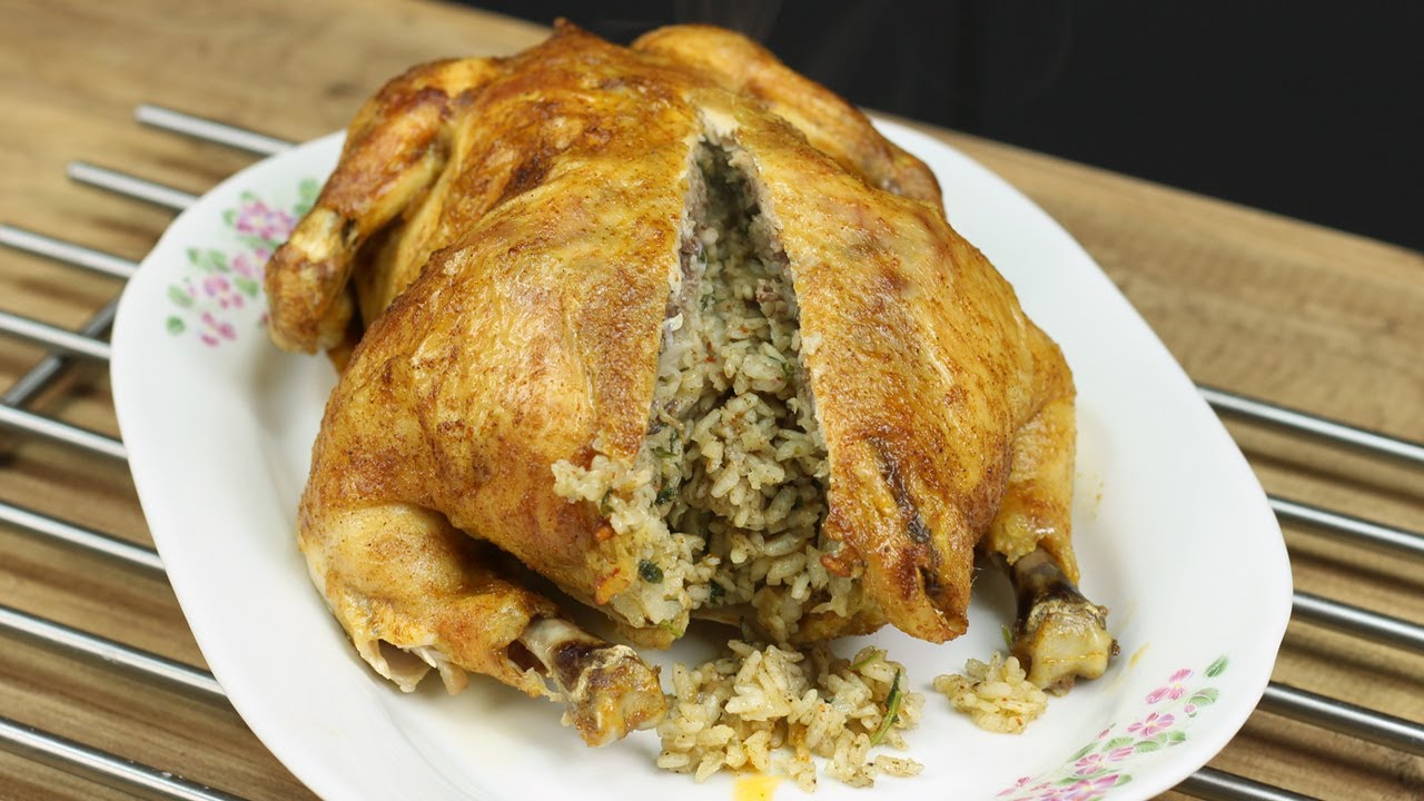 Fırında Piliç Dolması, Tavuk Dolma Tarifi 👩‍🍳 Yemek Tarifleri - YouTube