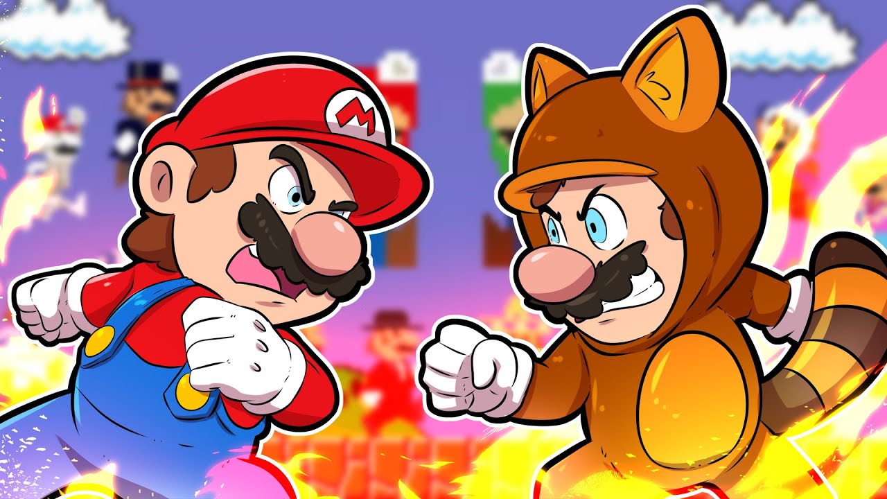 50 SUPER MARIOS SE ENFRENTANDO AO MESMO TEMPO! (ANIMAÇÃO) - YouTube