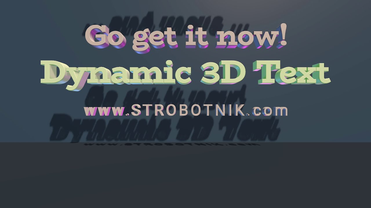 Dynamic 3D Text for Unity - Strobotnik - YouTube