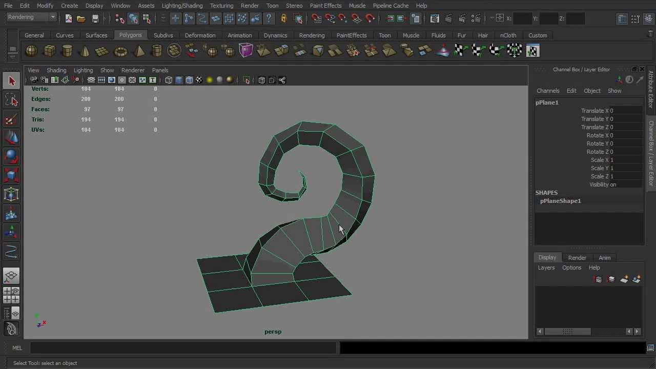 Nonlinear Extrusion Method for Polygon Mesh (Autodesk Maya) - YouTube