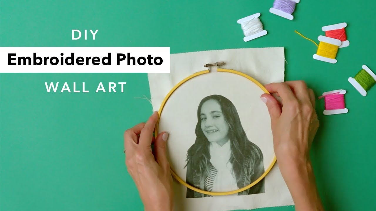 Embroidered Photo Art | Creative Hand Embroidery Ideas - YouTube