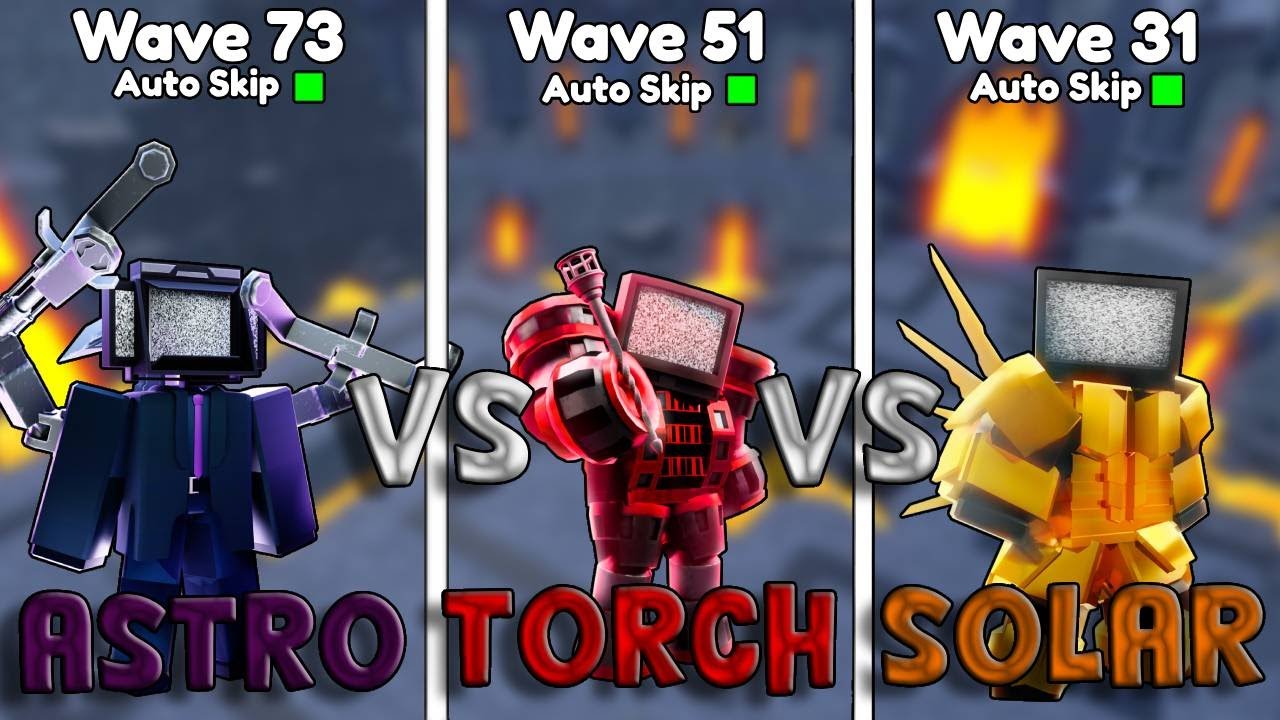 ASTRO VS TORCH VS SOLAR TV MANS | Toilet Tower Defense (Roblox) - YouTube