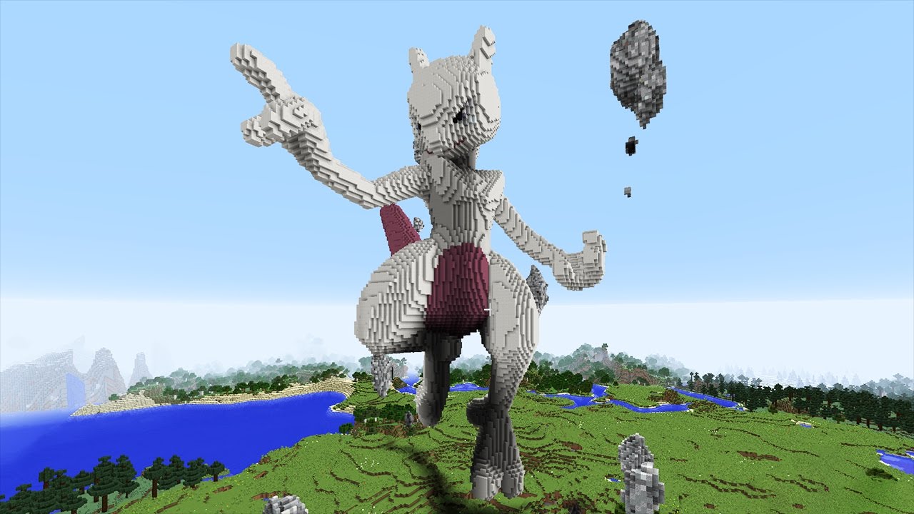 Minecraft vs Pokemon Go LEGENDARY GIGA MEWTWO TALLEST ROLLERCOASTER ...