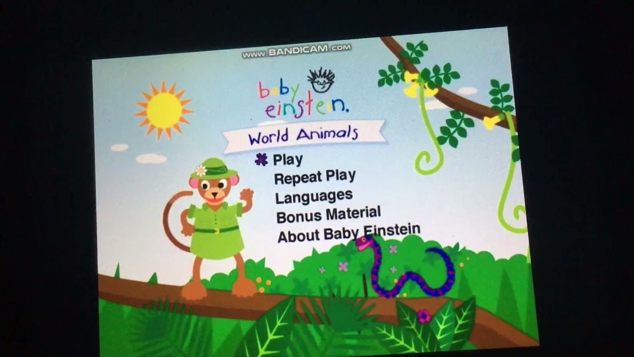 Baby Einstein world animals dvd menu - YouTube