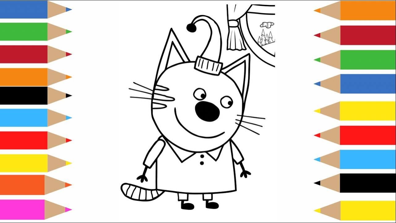 How to draw Pudding ТРИ КОТА - KID-E-CATS - Компот Pudding ! - YouTube