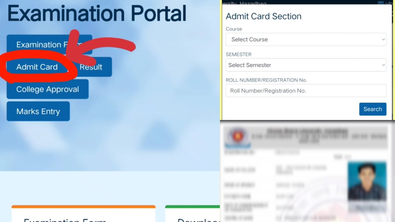 vbu admit card kaise download kare sem 1,2,3,4,5,6 ka | download vbu ...