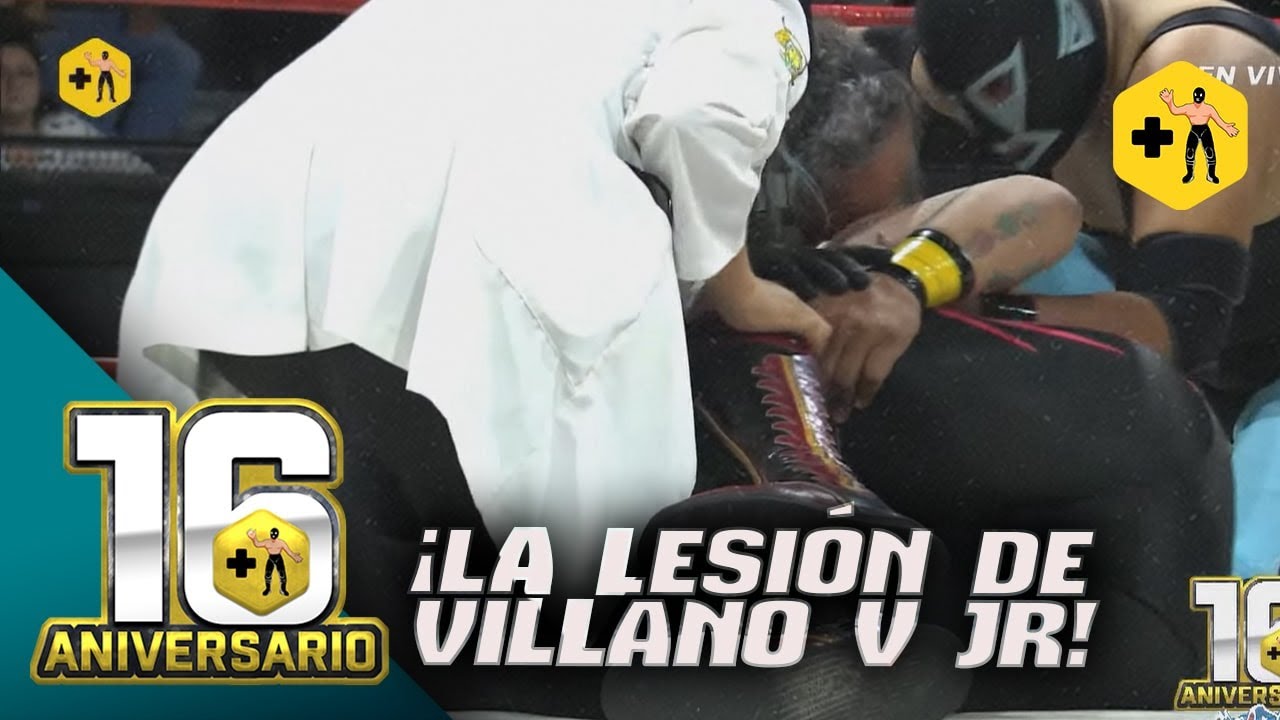 ¡Villano V Jr sufre una lesión en su pierna en el relevo increíble ...