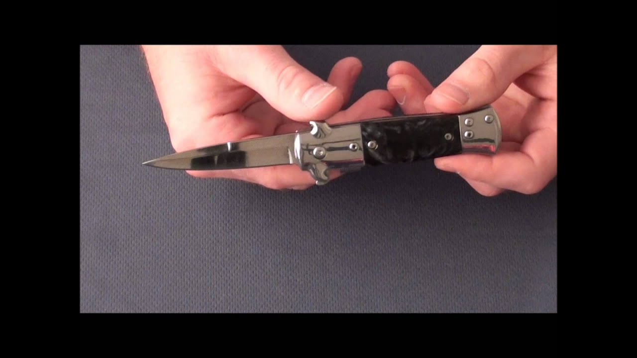 Turin Spring Assisted Stiletto Style Knife - YouTube