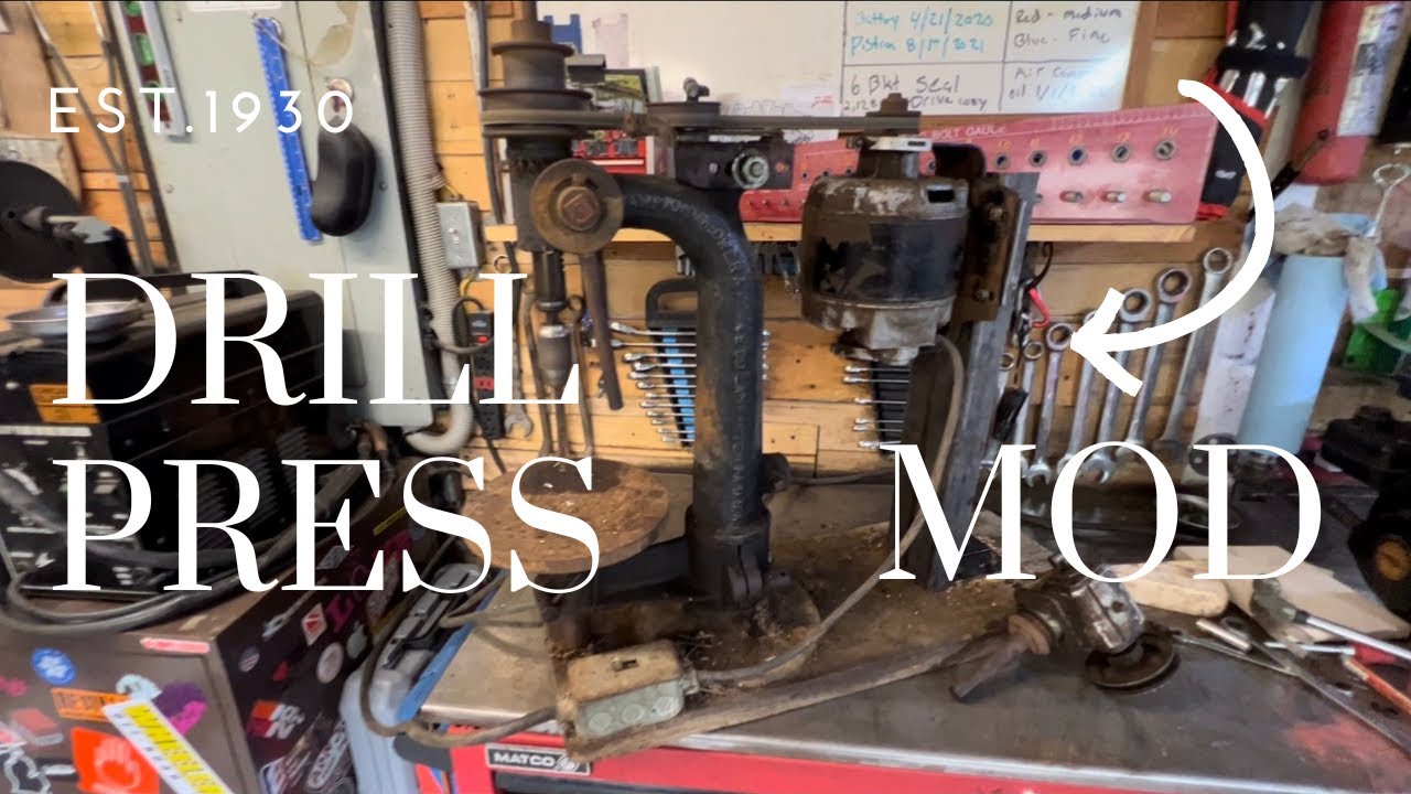 Champion blower and forge co. Drill press mod - YouTube