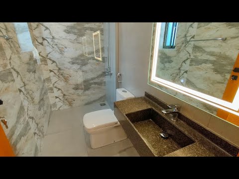 Washroom design 4' x 8'  [feet] || beautiful washroom tiles design