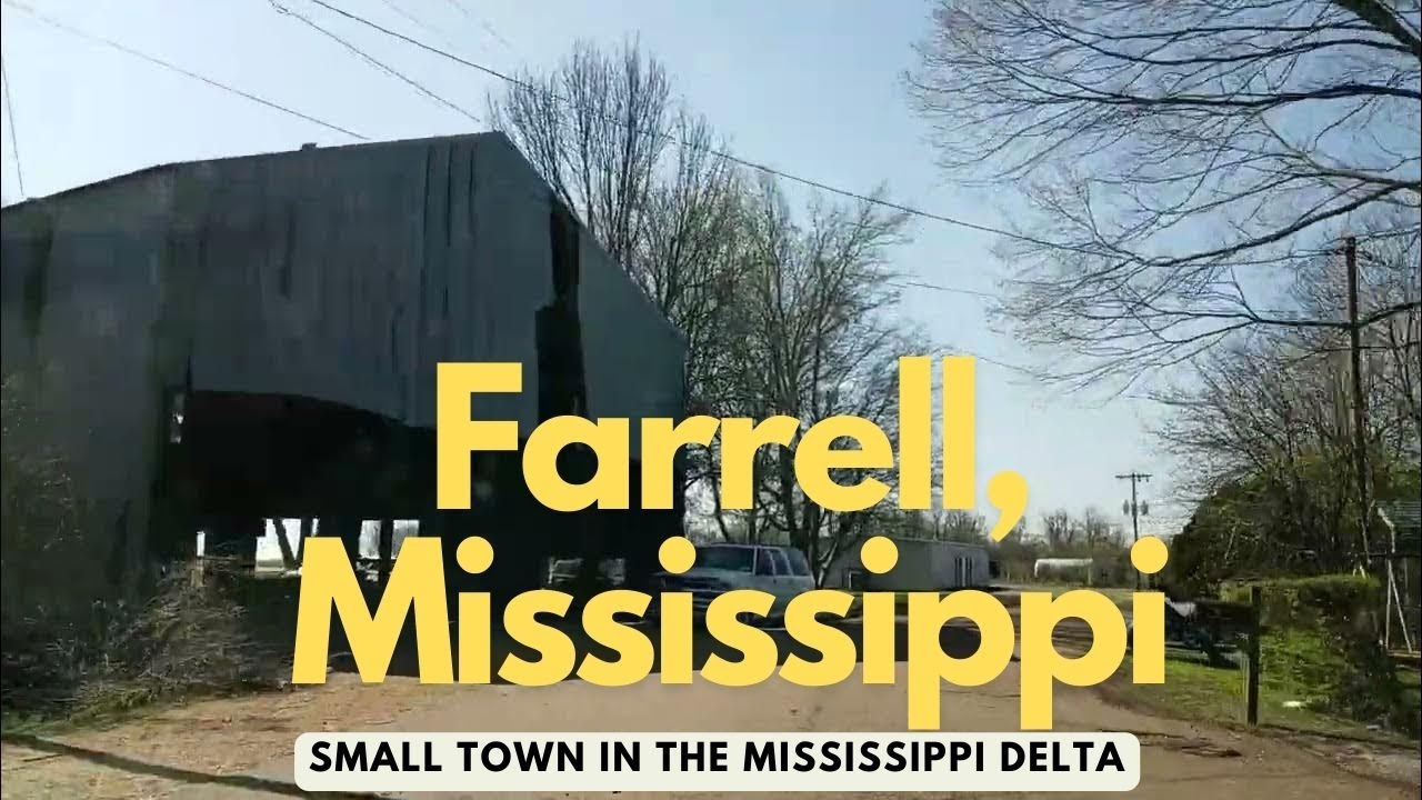Driving Through Small Town Farrell, MS Off the Great River Road Hwy 1 ...