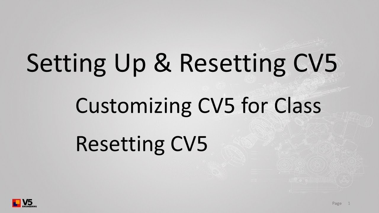 CV5 Setup+Resetting - YouTube