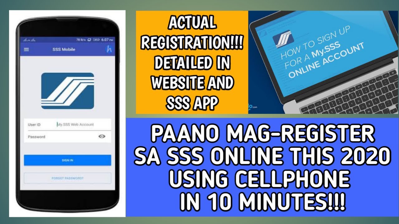 Paano Mag-Register Sa SSS Online This 2020 Using Cellphone # ...