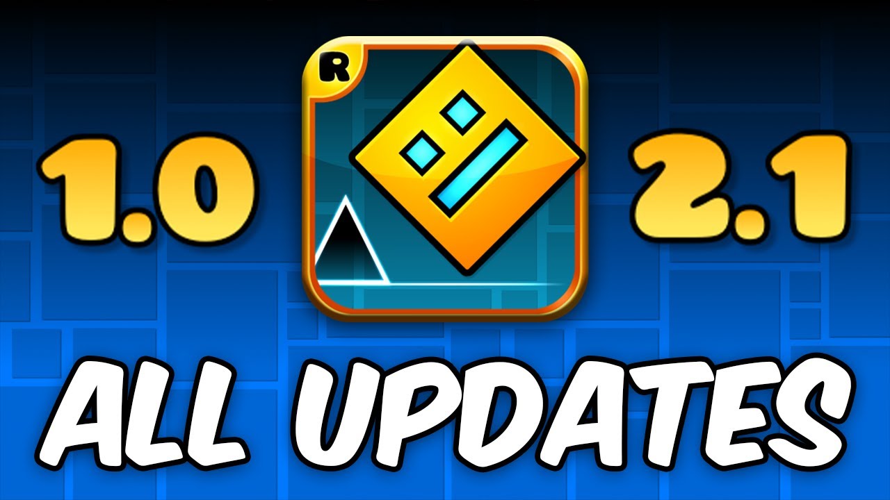 All Geometry Dash's Updates in 1 Level - YouTube
